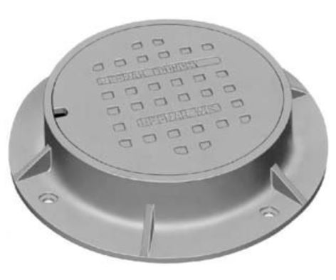 R-1642 - 24" Opening Manhole Frame and Solid Lid by Trench Drain Supply